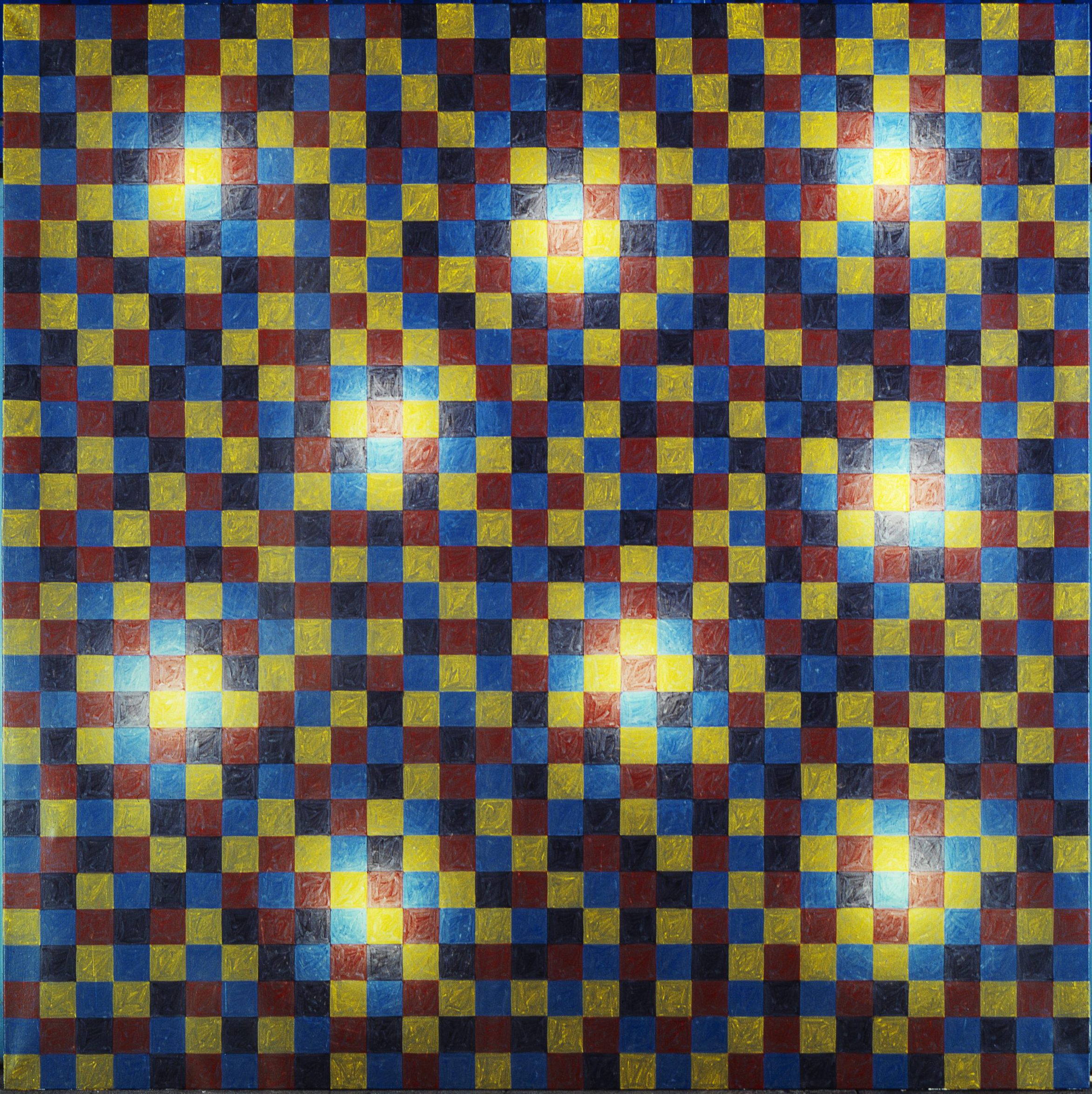 Untitled, 1986, 304.8 x 304.8cm, Acrylic on linen - Peter Schuyff